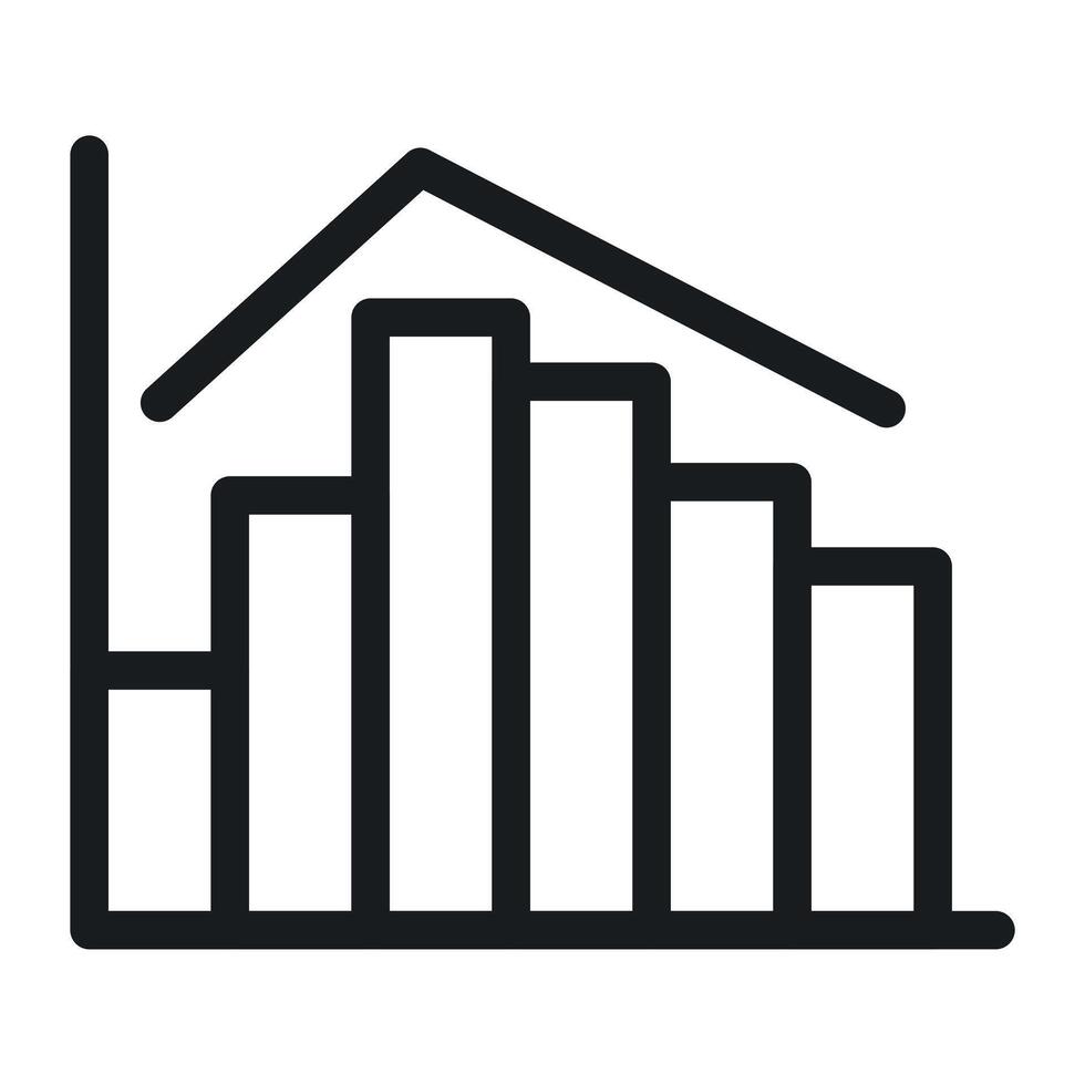 Business Chart Histogram Icon Ideal for Data Visualization and Analysis ...