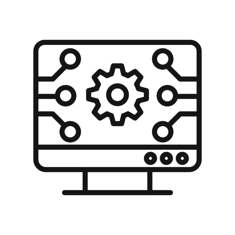 Computer Technology icon mark in filled style 47628013 Vector Art at ...