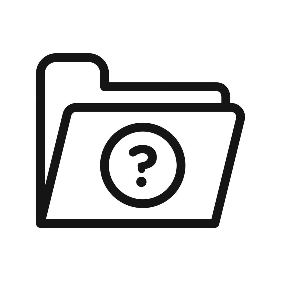 Folder with questionmark icon mark in filled style 47628286 Vector Art ...
