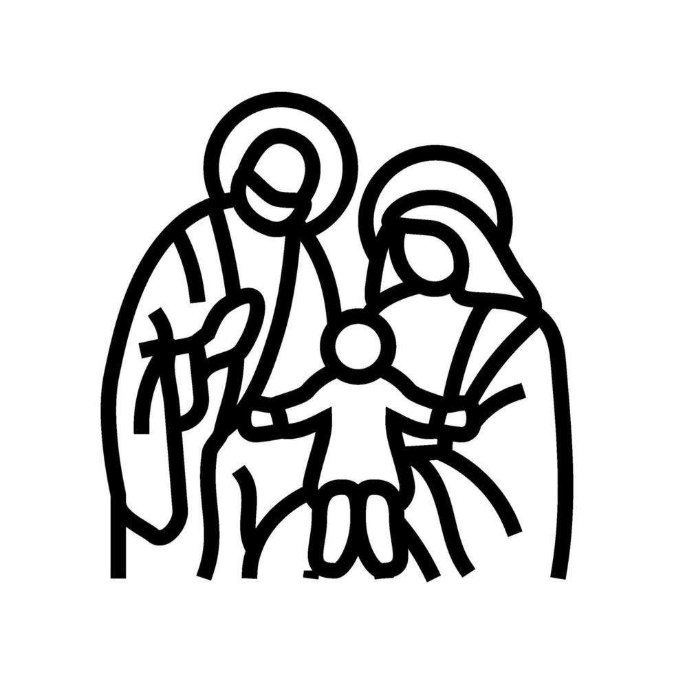 holy family feast catholic holiday line icon illustration 47629438 ...