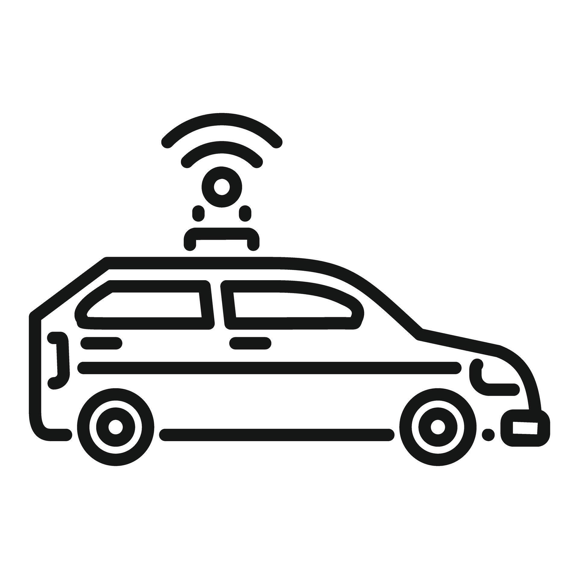 Self Driving Autonomous Vehicle Using Wireless Network Icon 47630345