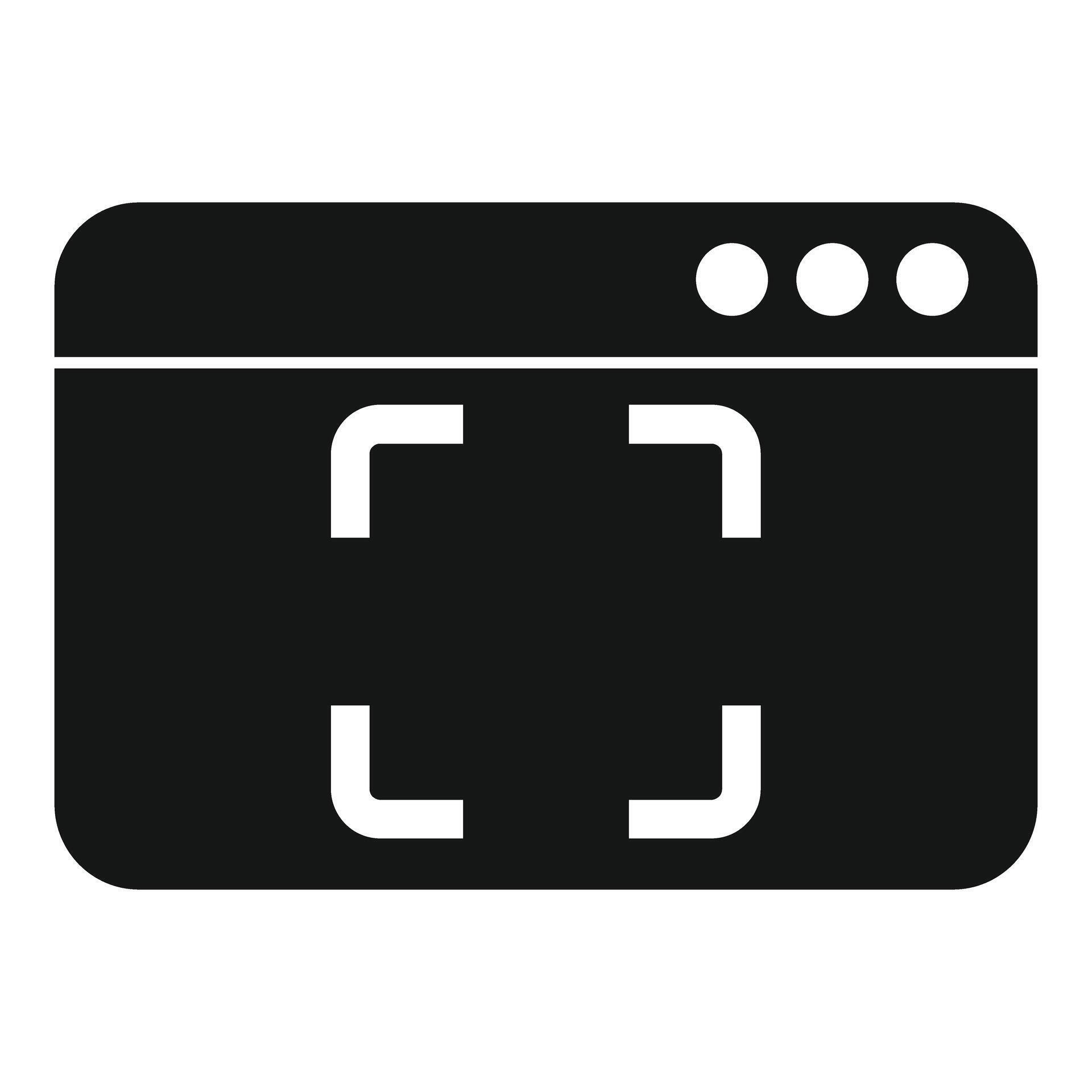 Web browser window displaying focusing screen icon 47633503 Vector Art ...