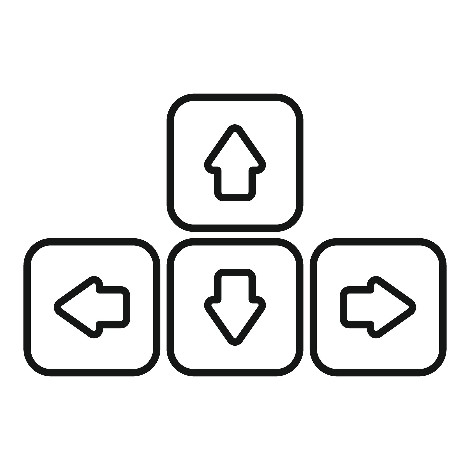 Keyboard arrow keys showing up down left and right directions 47635945 Vector Art at Vecteezy