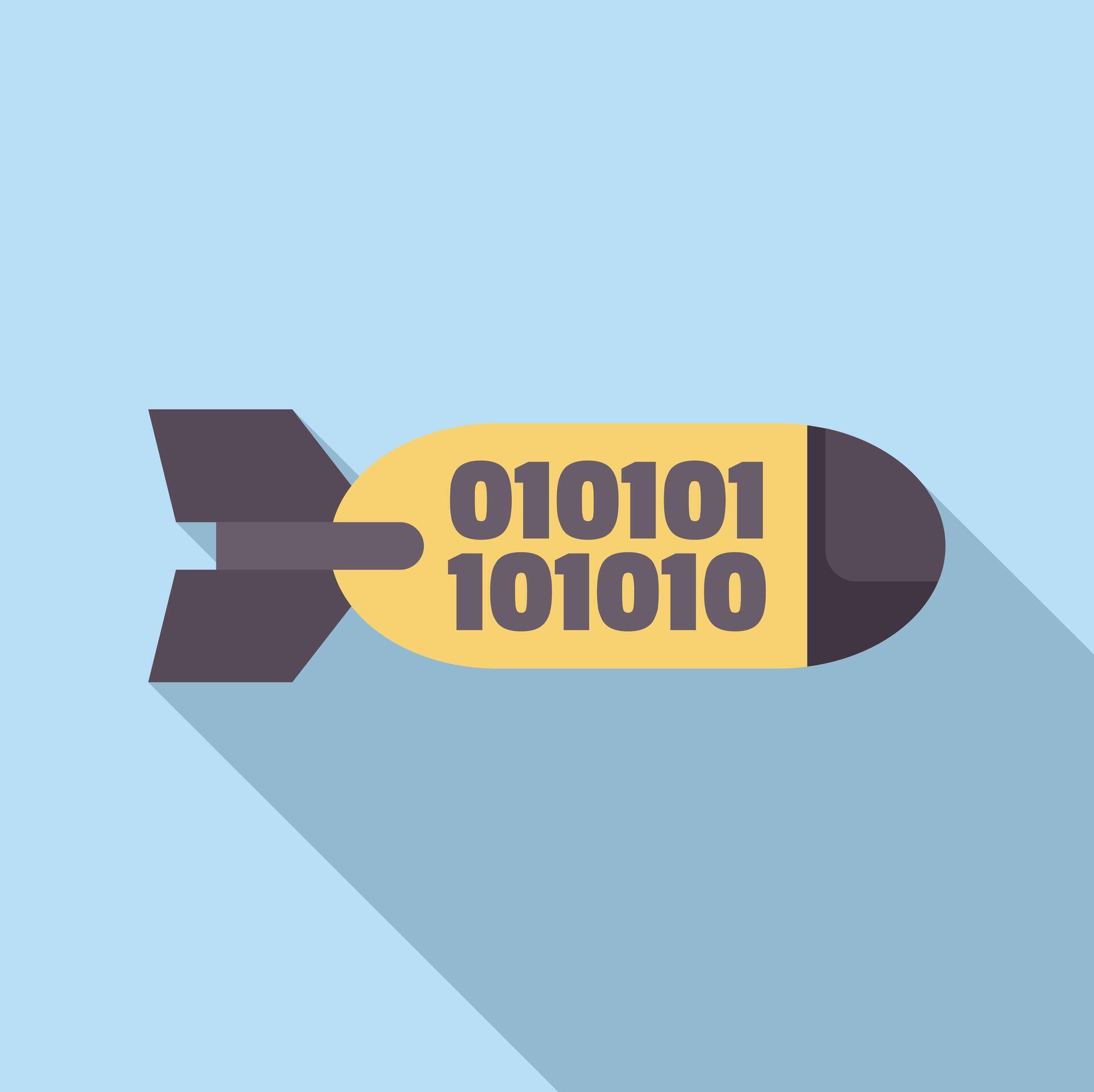 Binary code bomb representing digital warfare and cyber attacks 47636161 Vector Art at Vecteezy