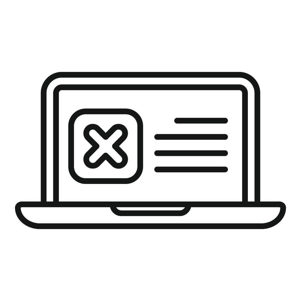 Laptop displaying error message with cross mark icon 47636472 Vector ... Laptop displaying error message with cross mark icon 47636472 Vector ...