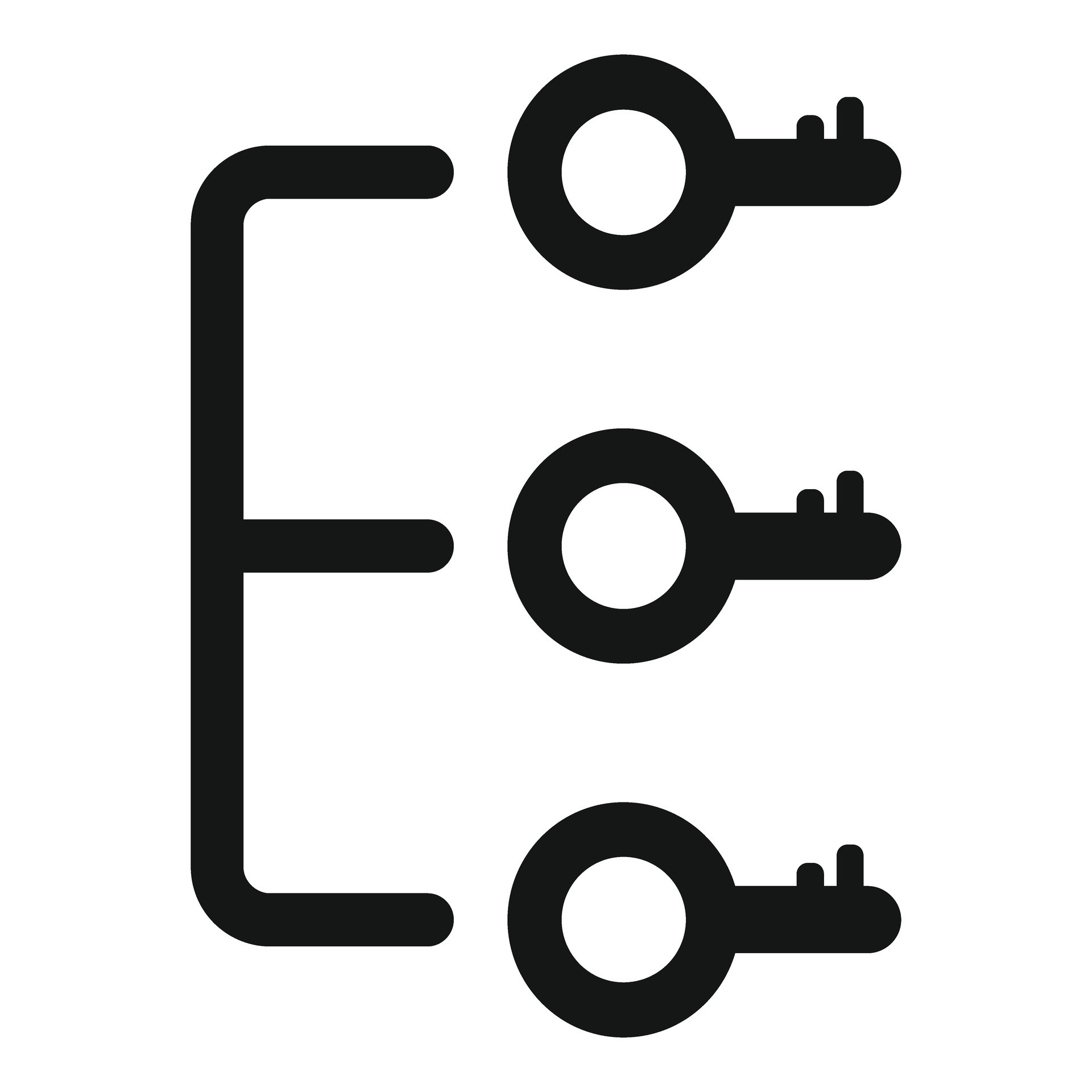 Three Keys Access Control System Representing Security And Protection 47636632 Vector Art At