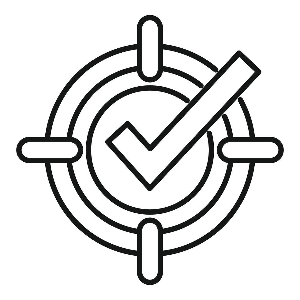 Target goal check mark showing accuracy and success 47636668 Vector Art ...