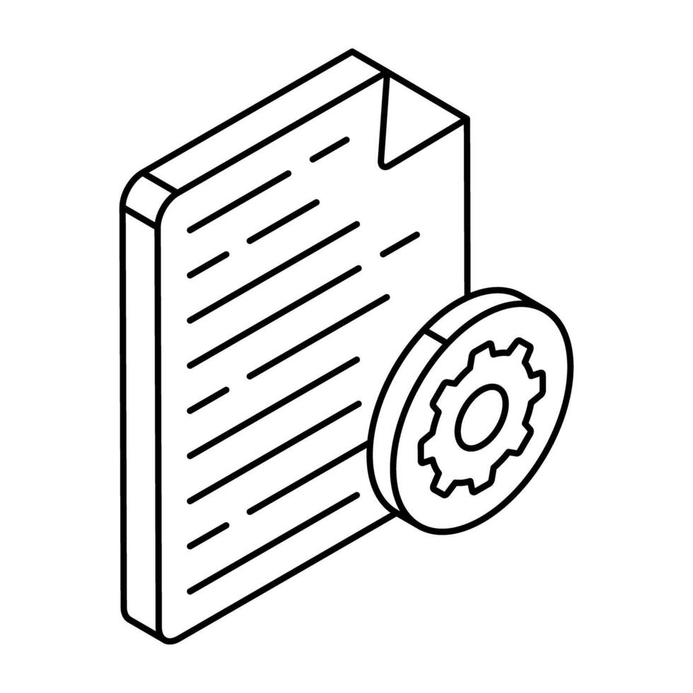 An icon design of file setting 47638910 Vector Art at Vecteezy