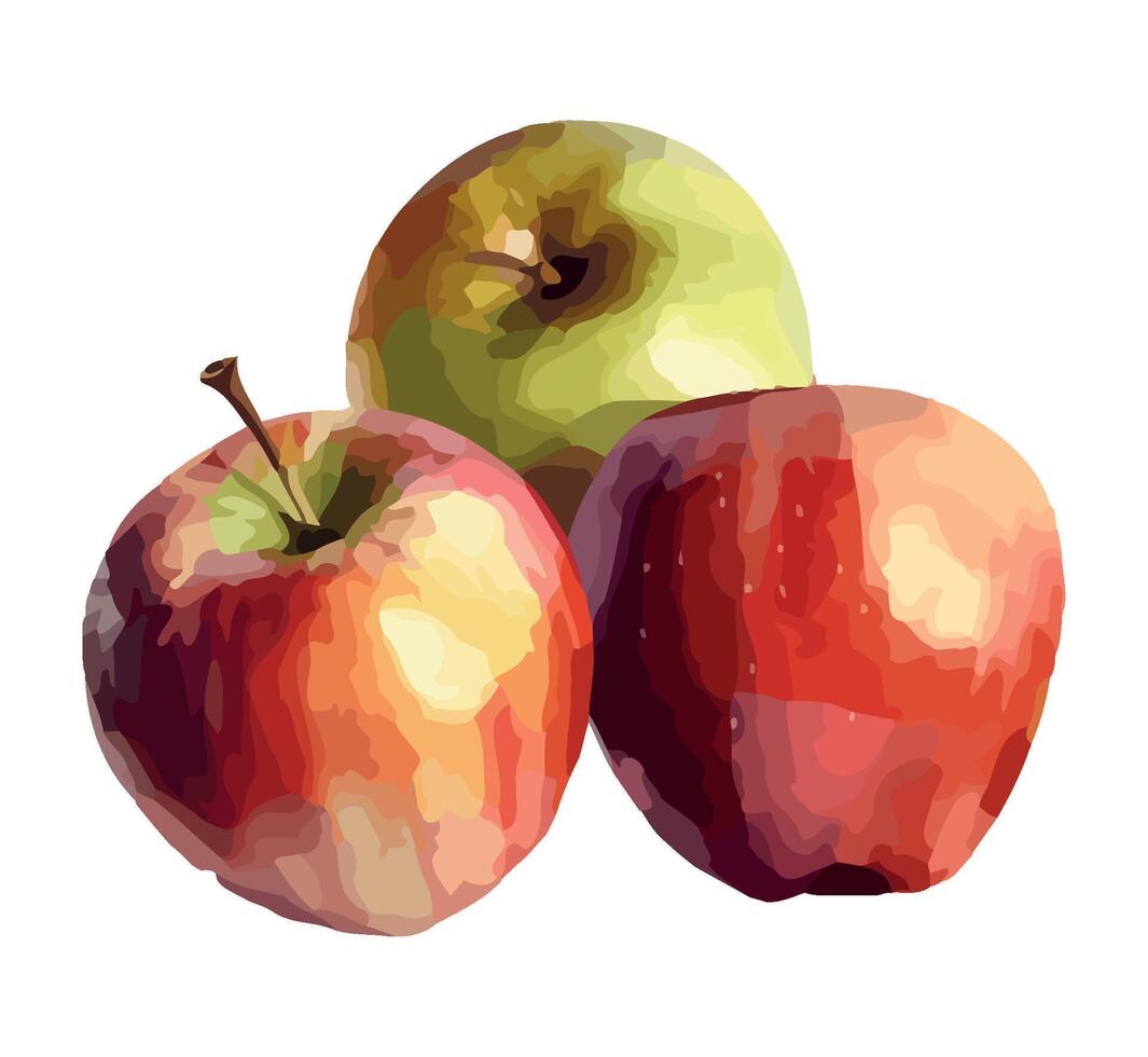 Juicy, ripe apple healthy eating icon isolated 47639787 Vector Art at ...