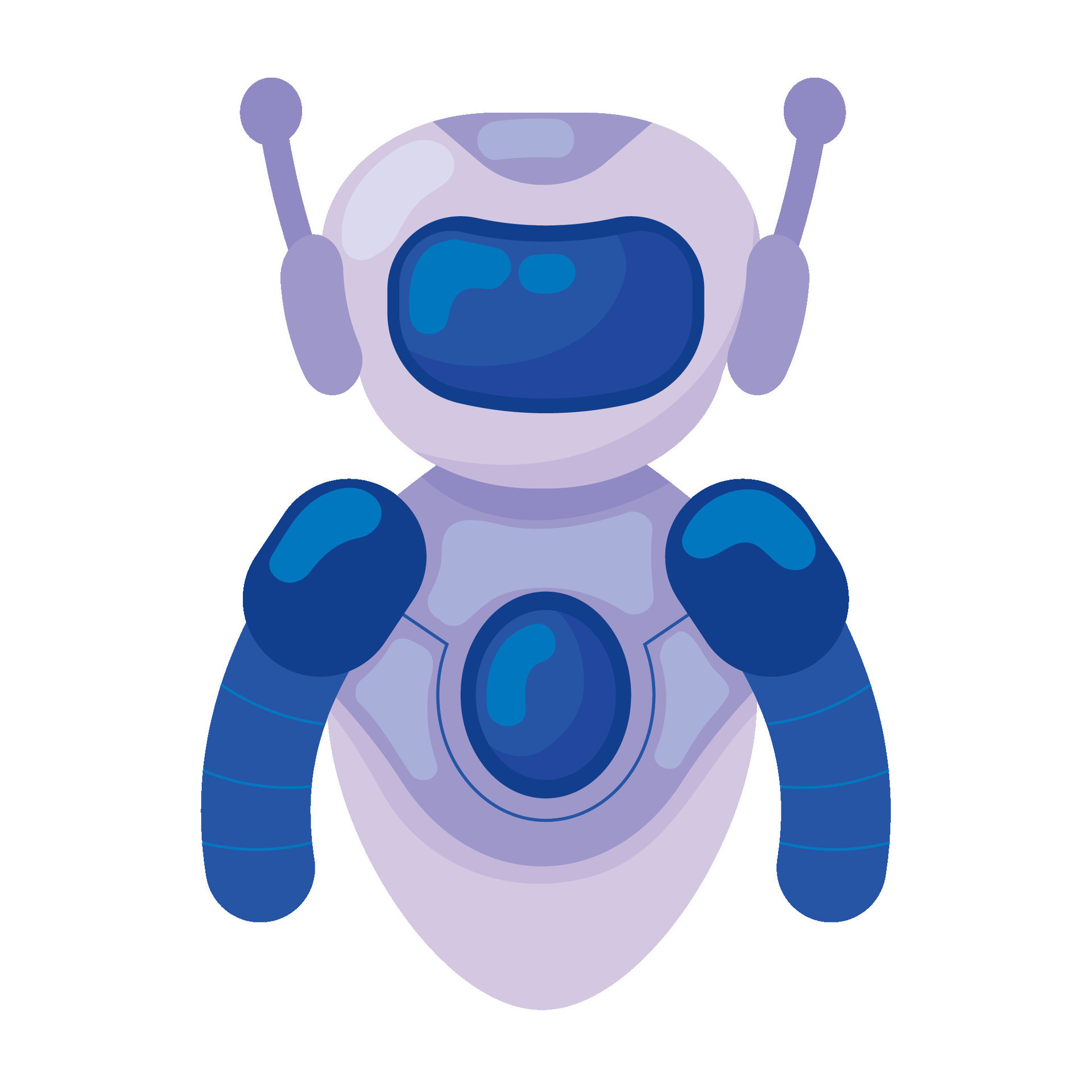 robot ai technology front view isolated icon 47642327 Vector Art at ...