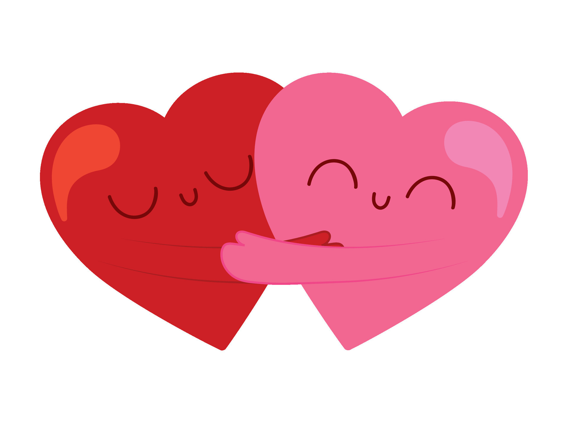 hug day love hearts illustration isolated 47642750 Vector Art at Vecteezy