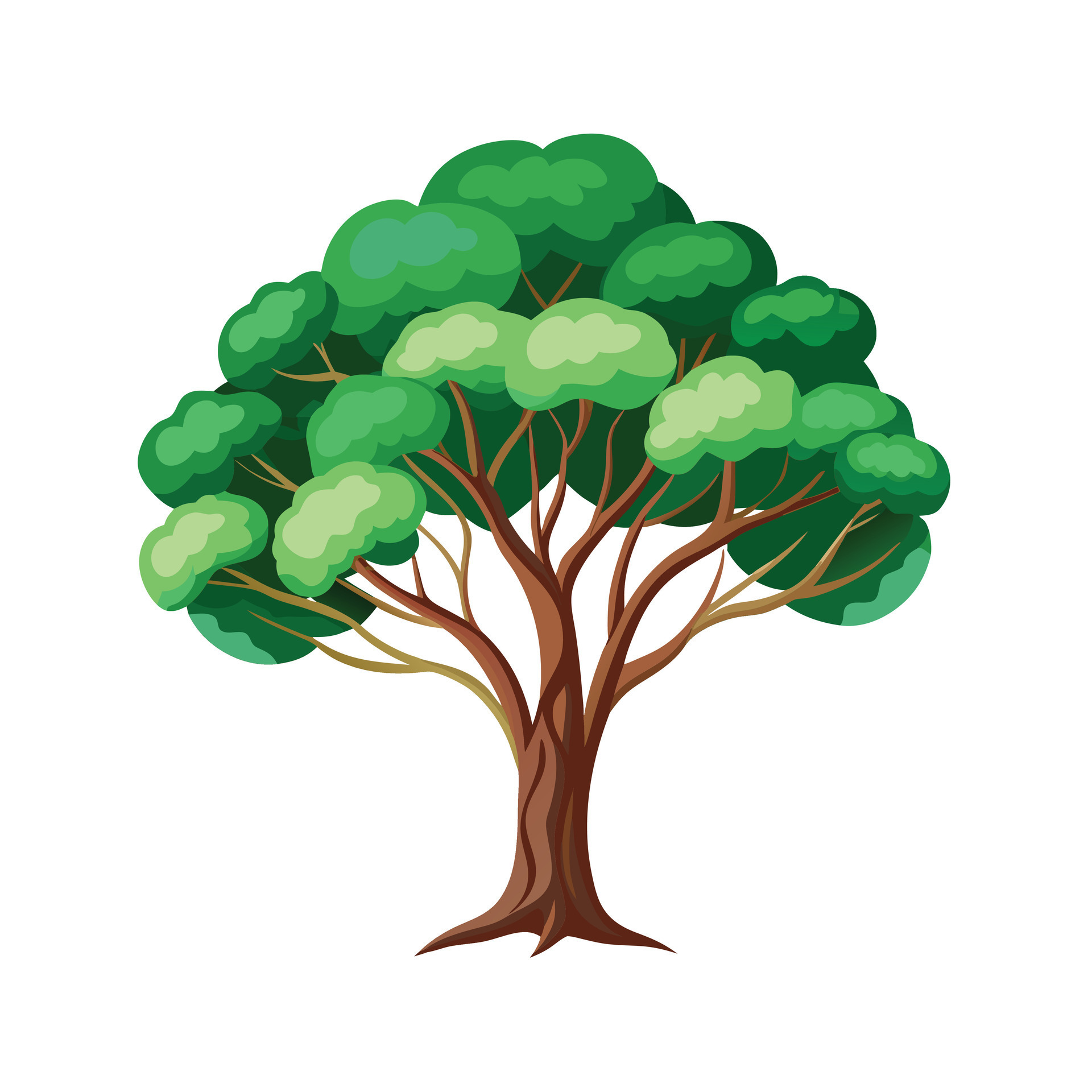 Beautiful Single Big Tree Illustration 47655995 Vector Art at Vecteezy