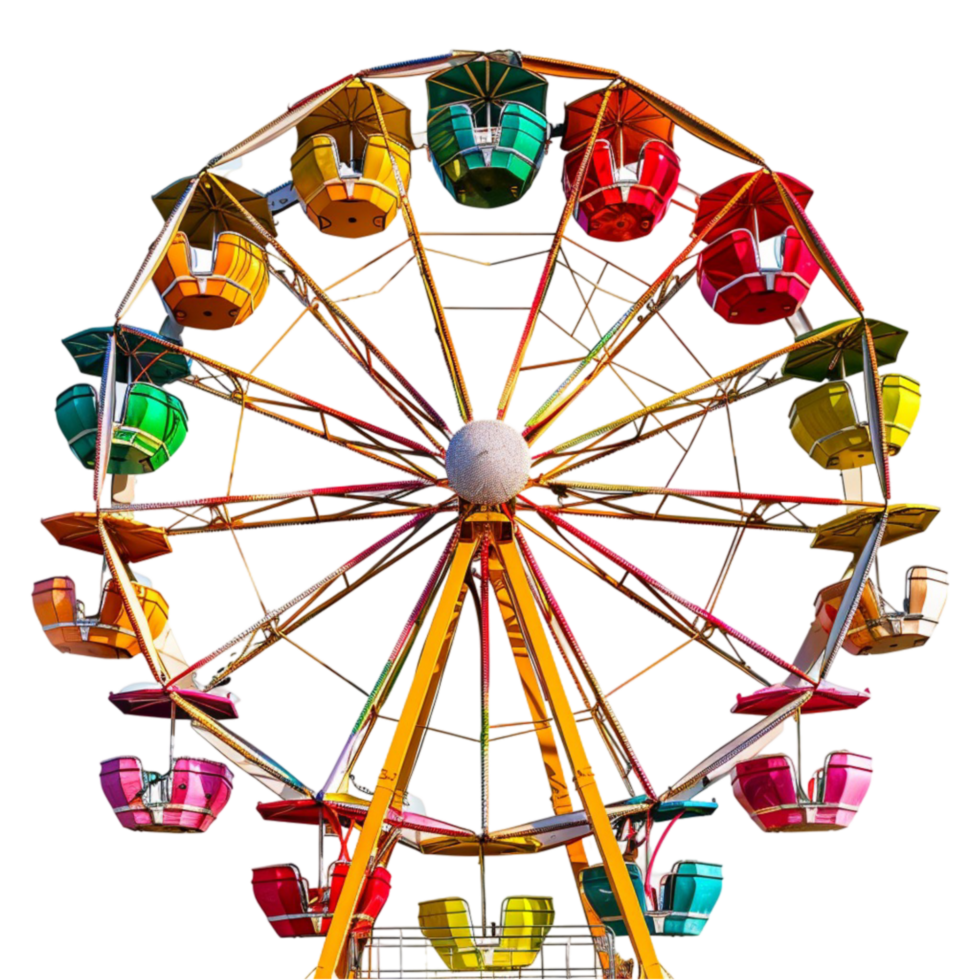 Ferris Wheel Day - Colorful on Transparent Background AI-Generative 47657354 PNG