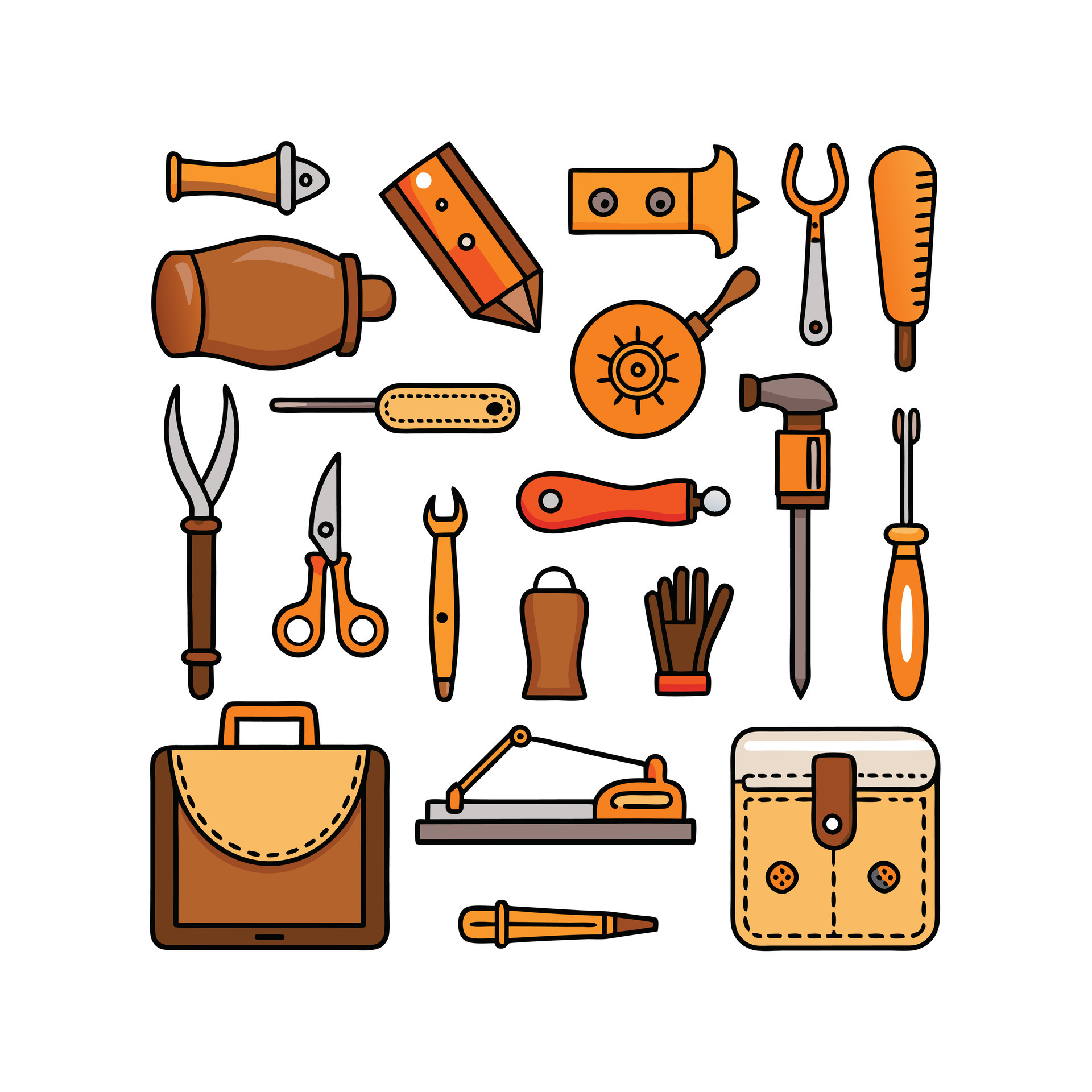 Realistic Art and Craft Different Icons Set 47686030 Vector Art at Vecteezy
