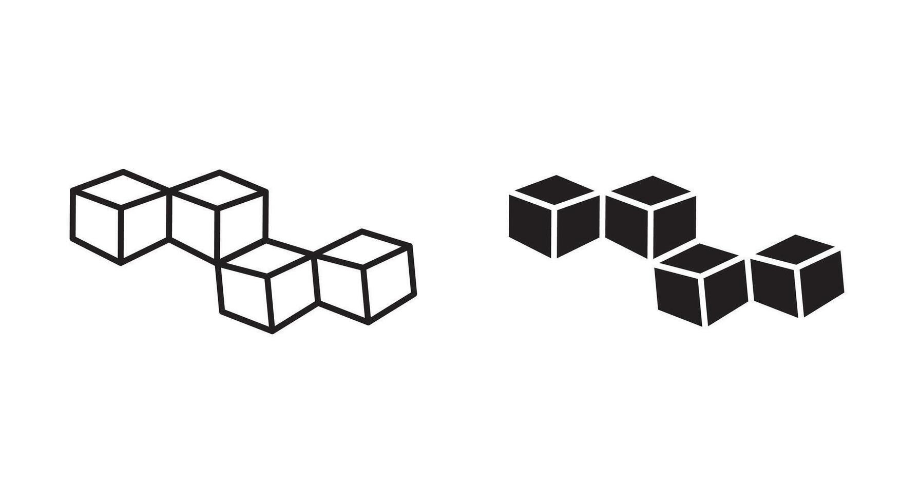Boxes Outline Icon Collection Or Set Boxes Thin Line Art 47697273