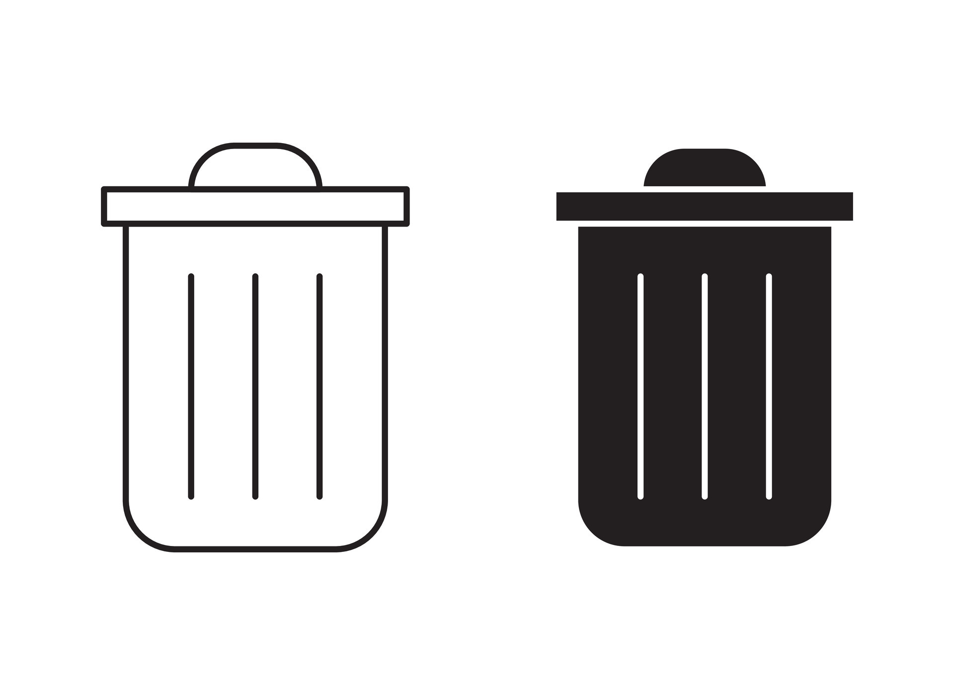 Delete Outline Icon Collection Or Set Delete Thin Line Art 47697323 Vector Art At Vecteezy