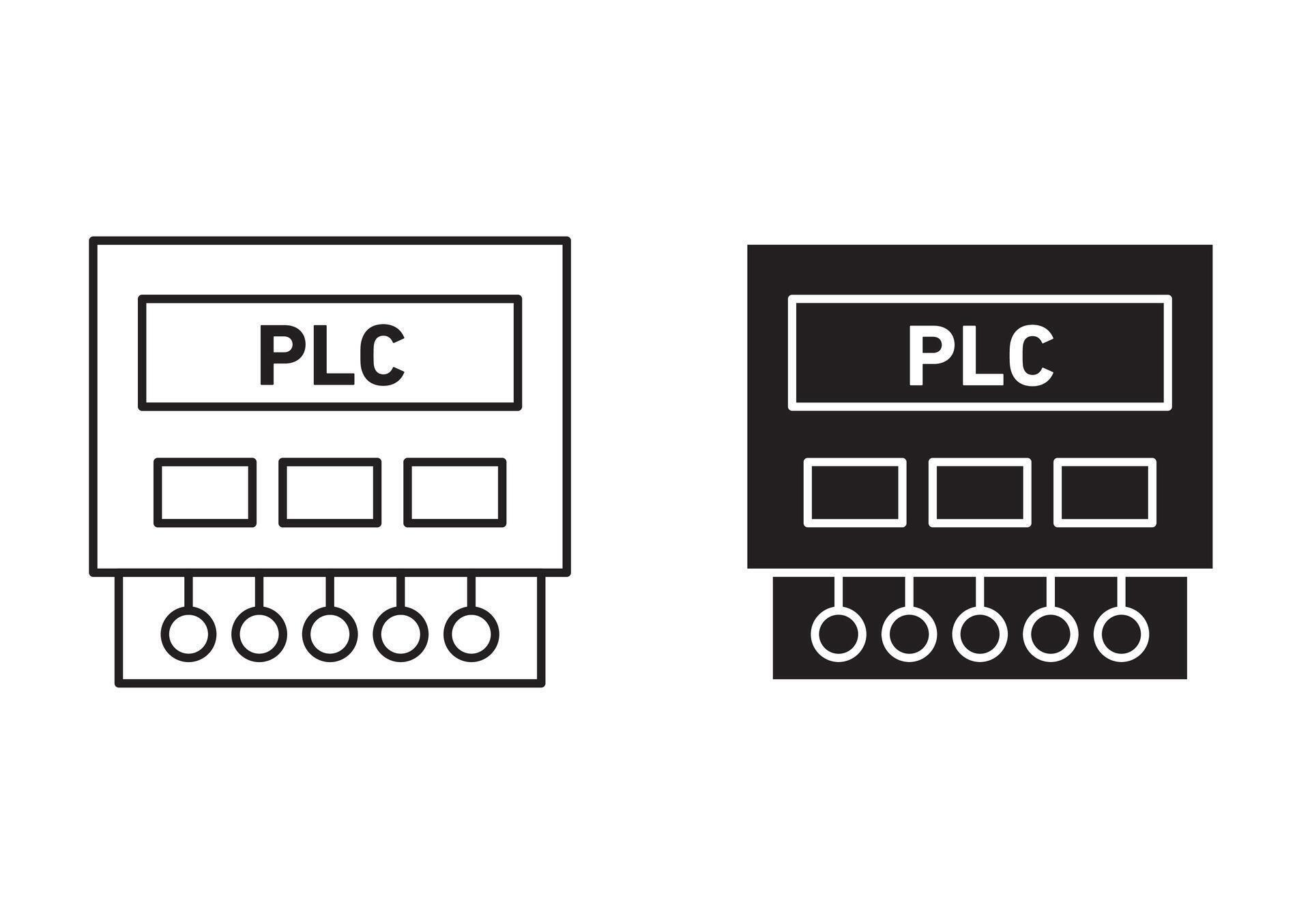 PLC outline icon collection or set. PLC Thin line art 47697408 Vector Art at Vecteezy