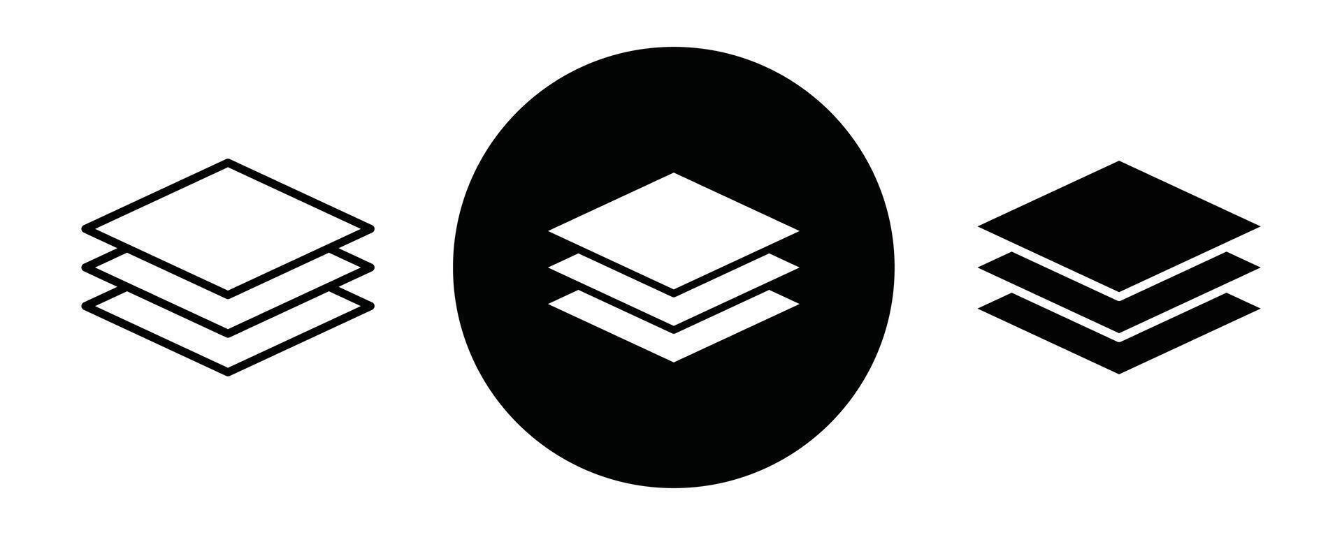 3 Layer Outline Icon Collection Or Set 3 Layers Thin Line Art 47697467 Vector Art At Vecteezy