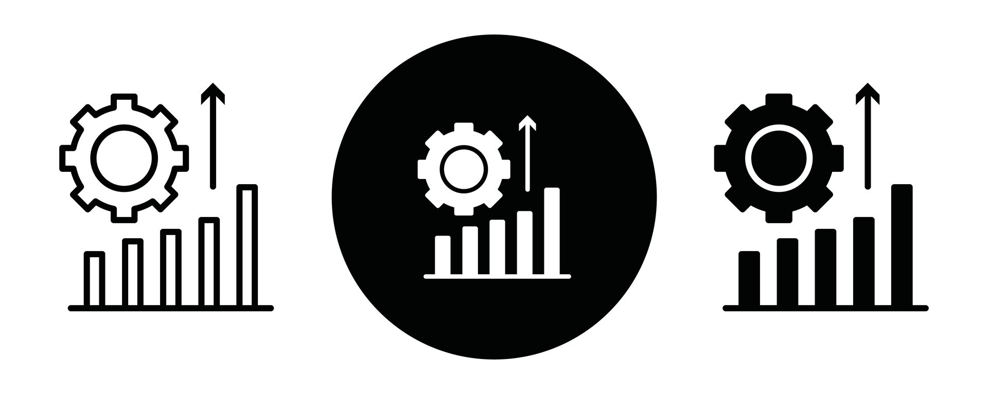 Boosting Productivity Outline Icon Collection Or Set Boosting Productivity Thin Line Art