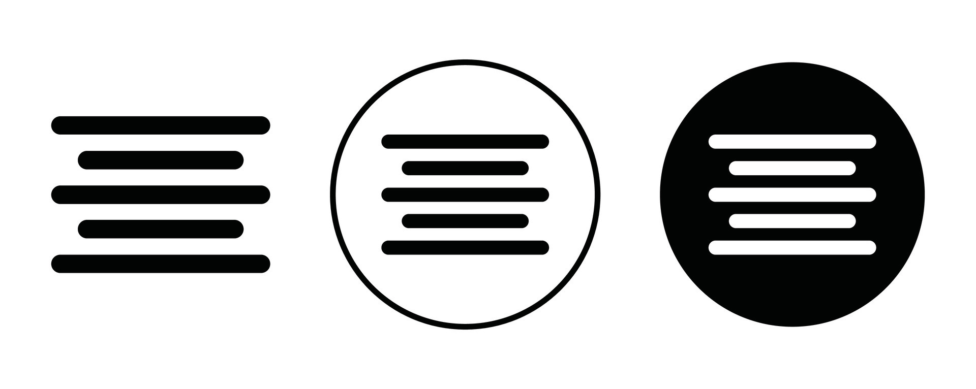 Center align outline icon collection or set. Center align Thin line art 47697562 Vector Art at ...