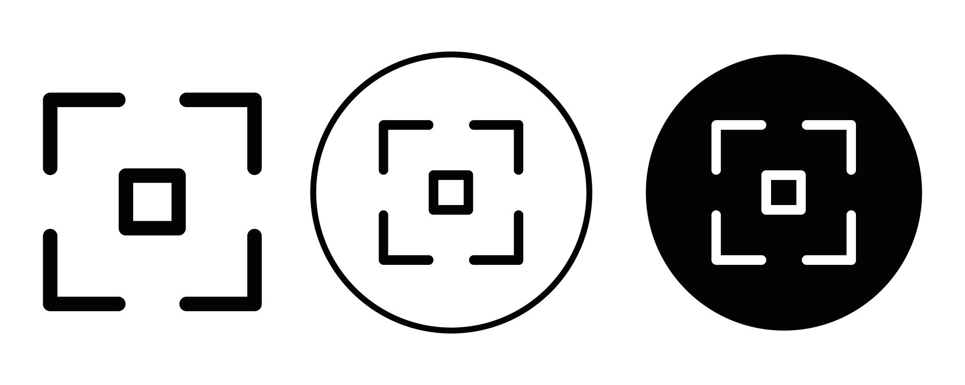 Camera focus frame outline icon collection or set. Camera focus frame ... Camera focus frame outline icon collection or set. Camera focus frame ...