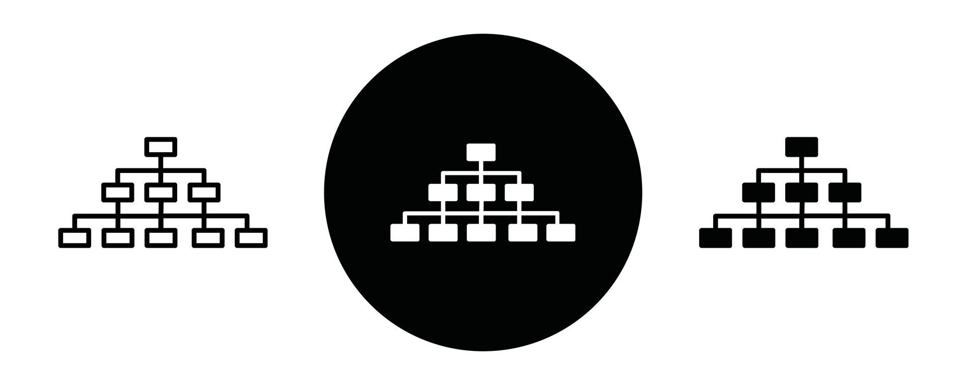 Hierarchical order outline icon collection or set. Hierarchical order ... Hierarchical order outline icon collection or set. Hierarchical order ...