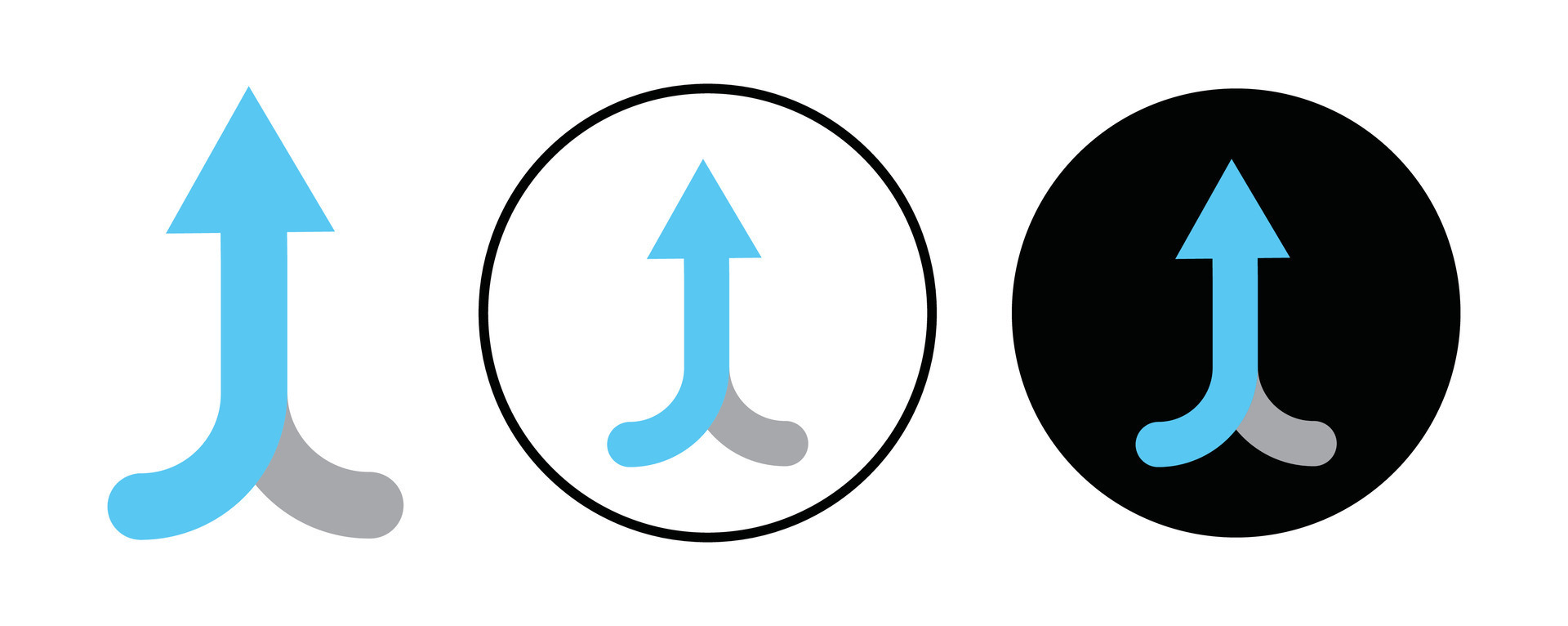 Two arrows merging into one outline icon collection or set. Two arrows merging into one Thin ...