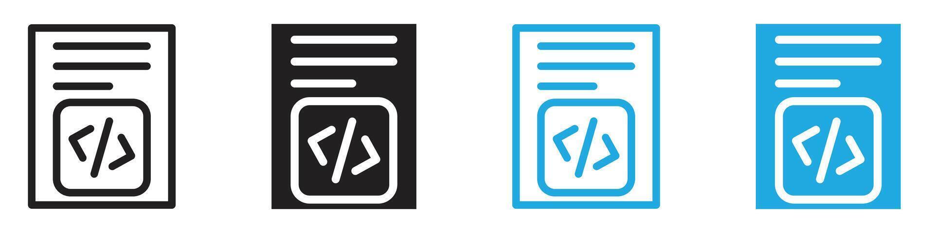 HTML script icon line art 47698627 Vector Art at Vecteezy