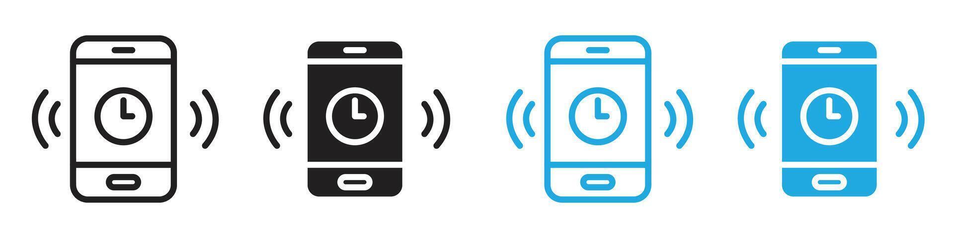 Mobile alarm icon depicting smartphone alerts and notifications, ideal ...