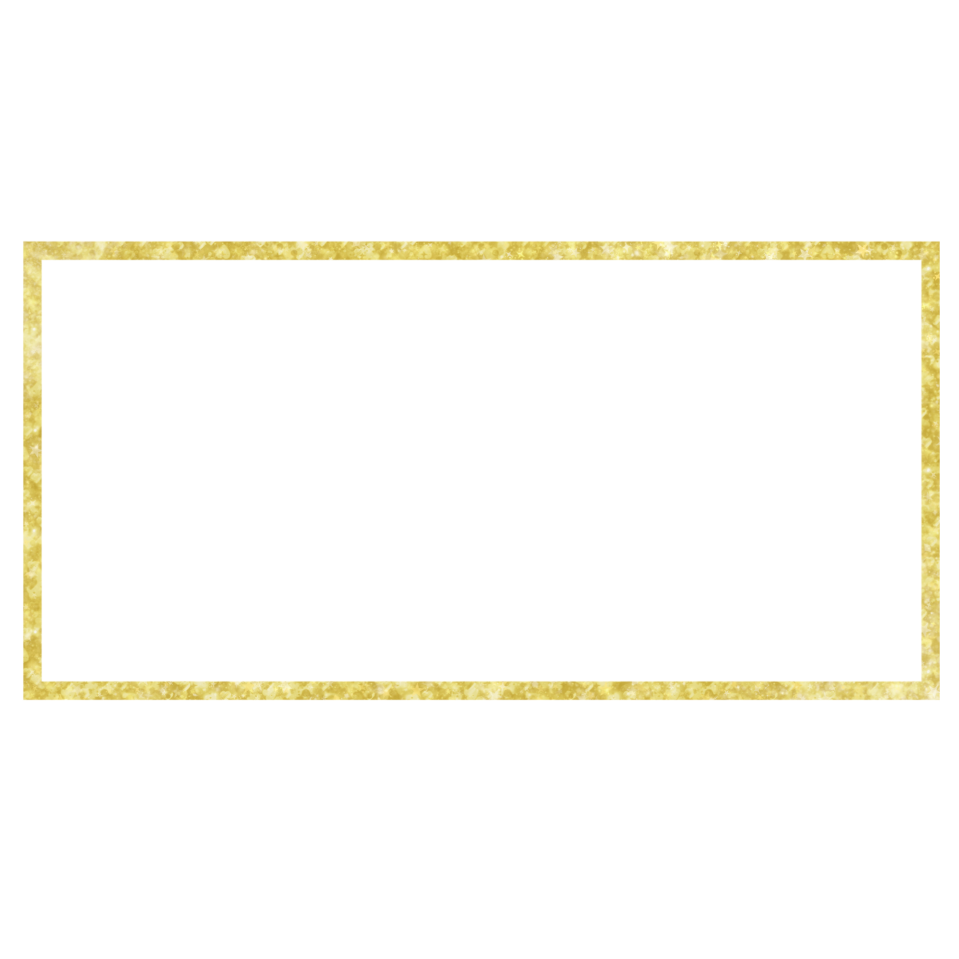 Gold rectangular frame with glitter on a transparent background 47705419 PNG