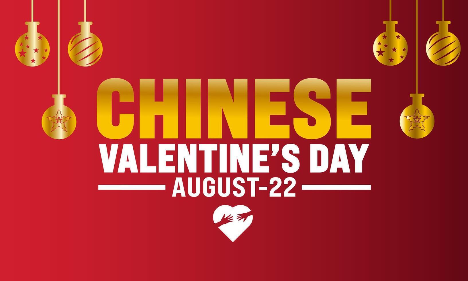 Chinese Valentine day banner panorama with lanterns, hearts, clouds ...