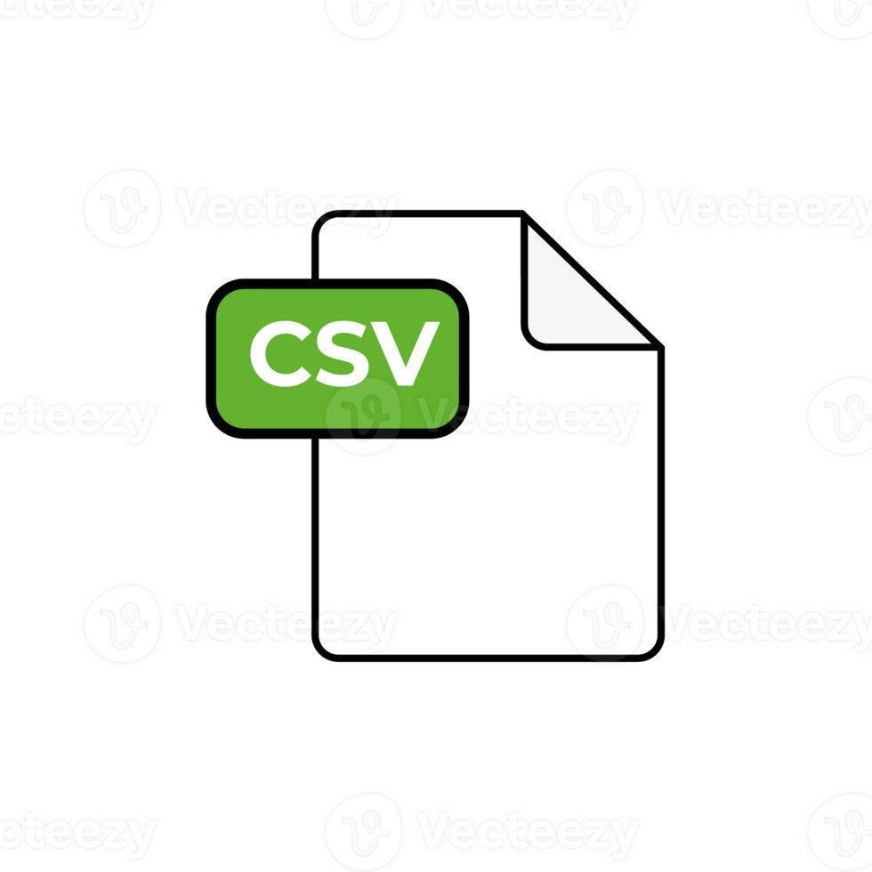 Filename extension icon CSV Comma-Separated Values in flat style. Quick ...