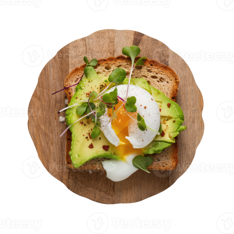 Avocado Toast With Poached Egg 47731881 Png
