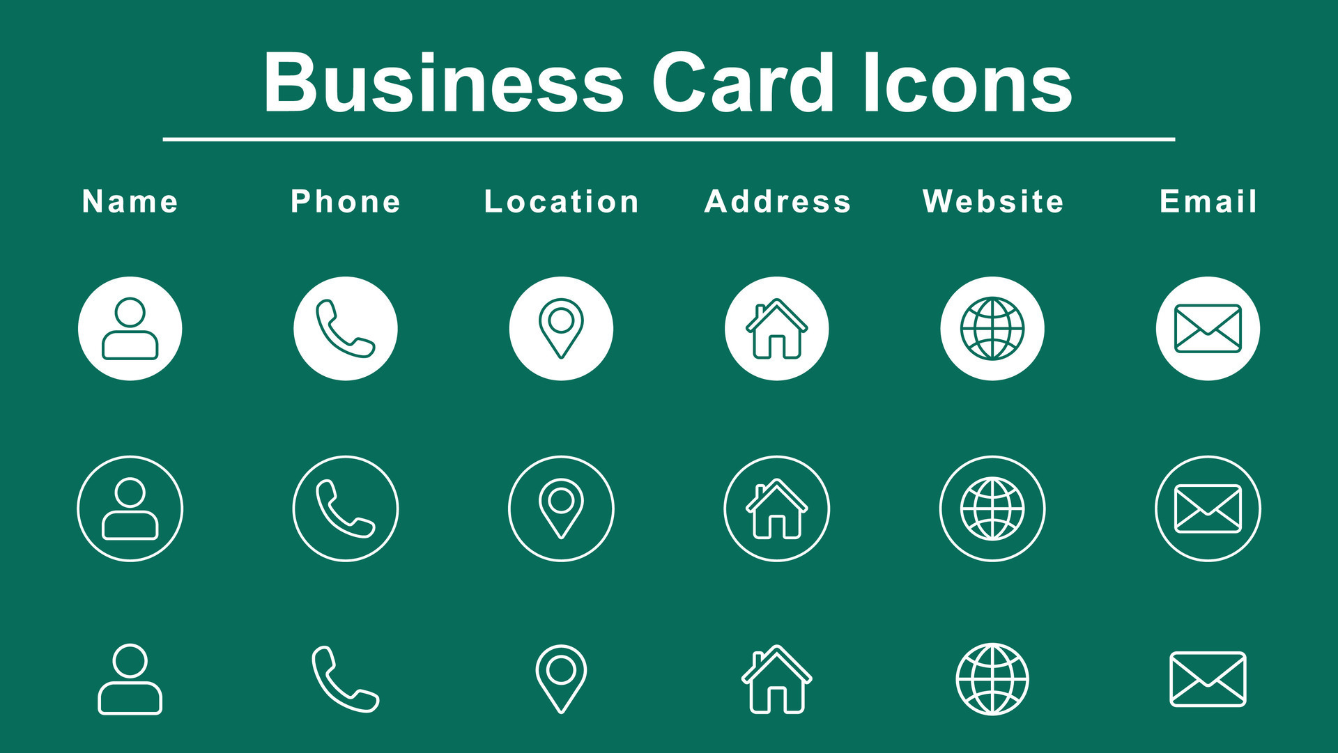 Business Card Icons Art 47733867 Vector Art at Vecteezy