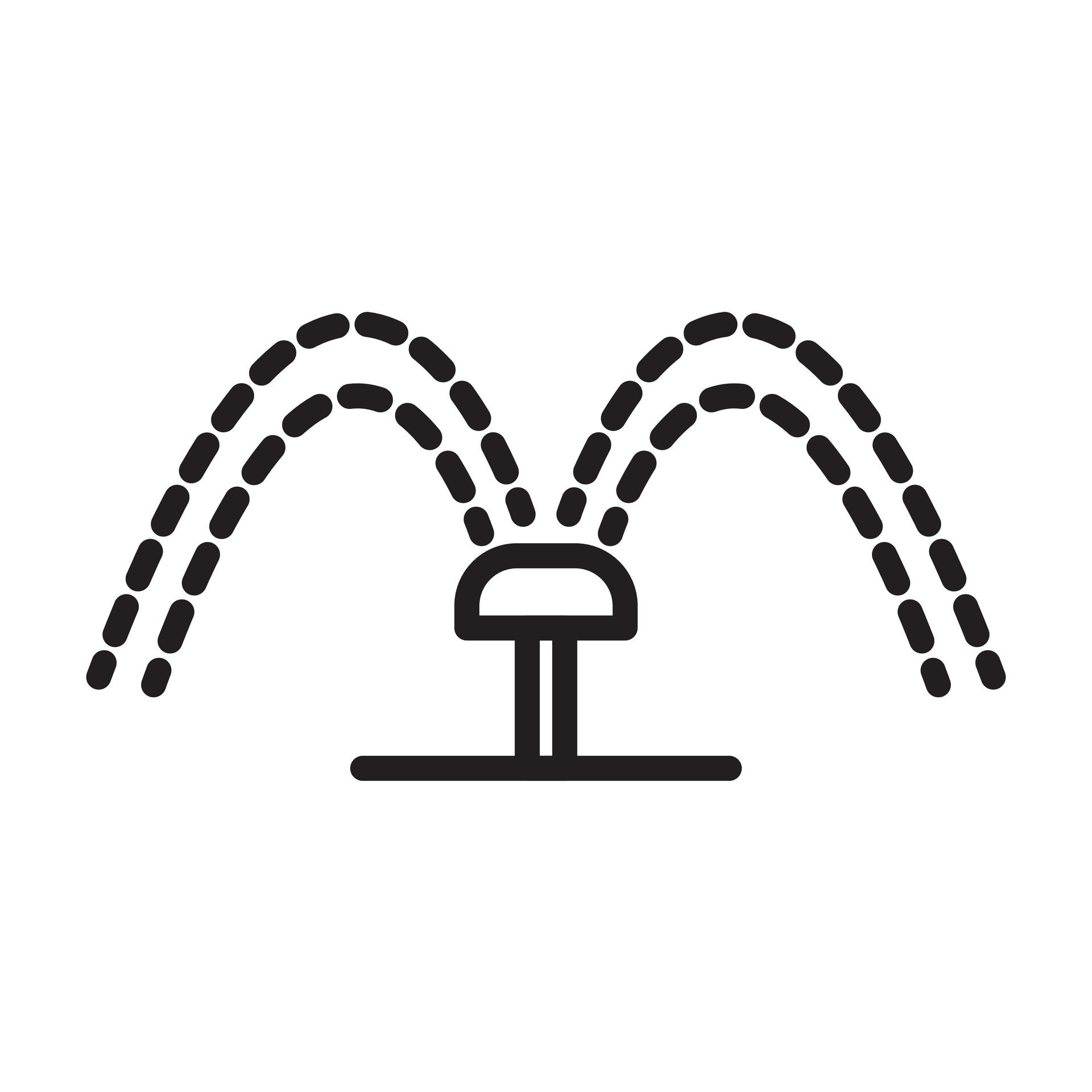 Automatic irrigation sprinklers icon Black line art 47744404 Vector Art ... Automatic irrigation sprinklers icon Black line art 47744404 Vector Art ...