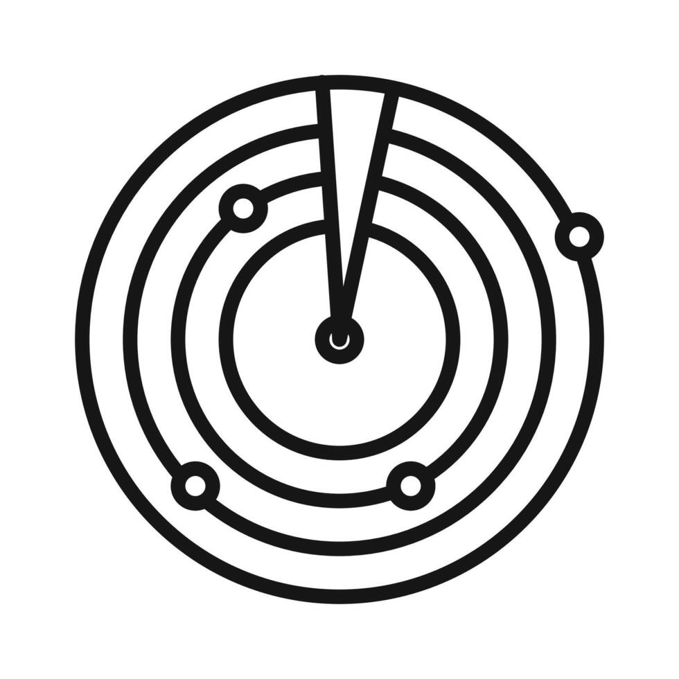 Radar Detection Icon Black Line Art 47744951 Vector Art At Vecteezy