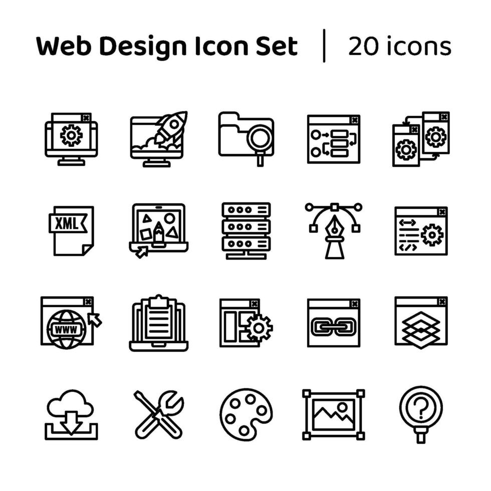 Web Design Icon Set 47746882 Vector Art at Vecteezy