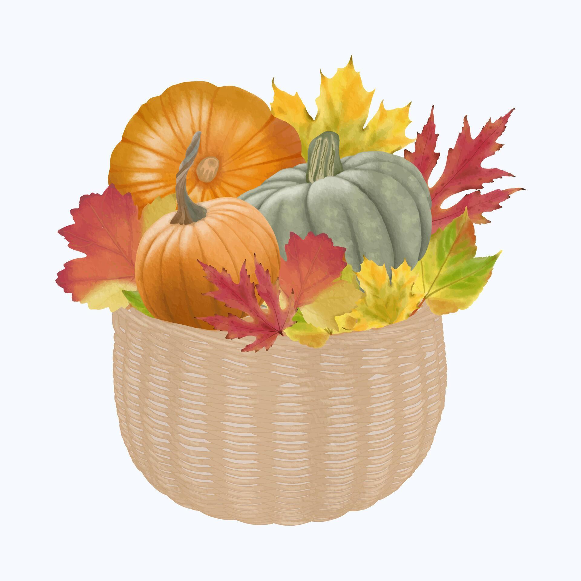 Cute Watercolor Fall Clipart - Download Cozy Autumn Illustration ...