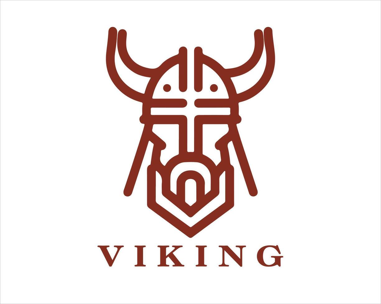Lines Viking Head Logo Design Icon Symbol Template 47749032 Vector Art