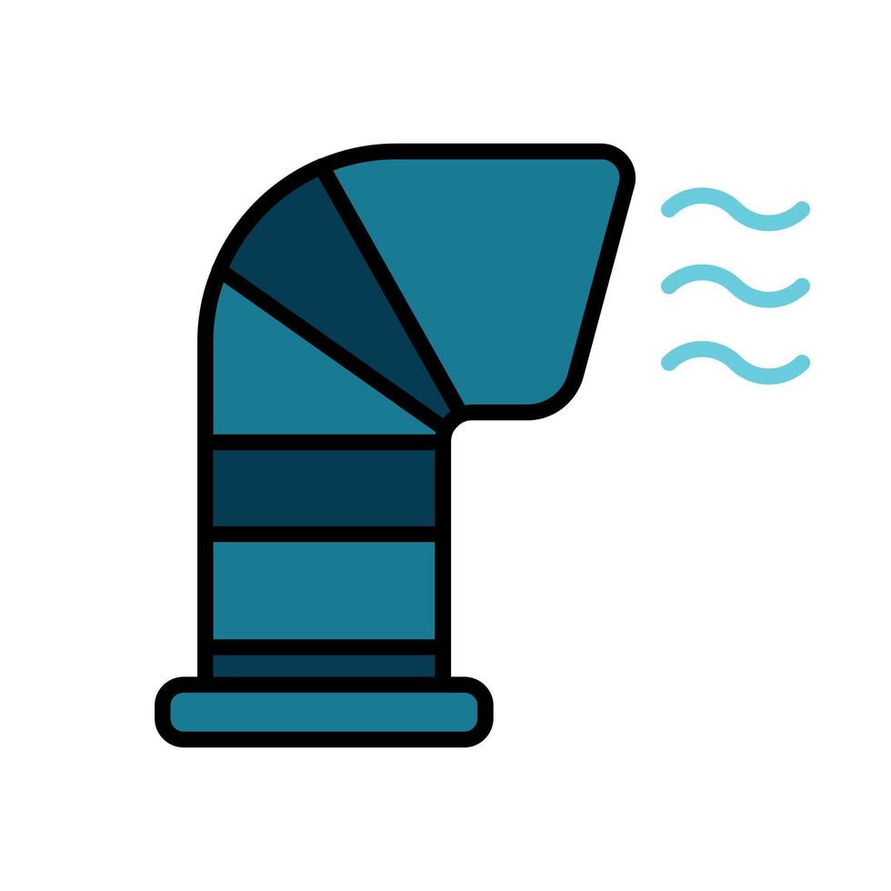 Air Vent Line Icon Ventilation Airflow Duct Hvac System Air