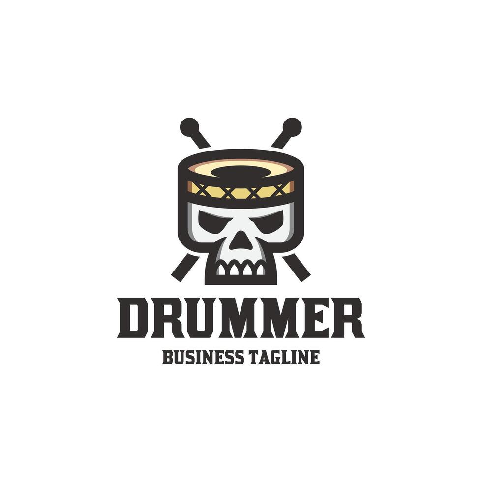 Skull Drummer Logo Design 47750339 Vector Art At Vecteezy