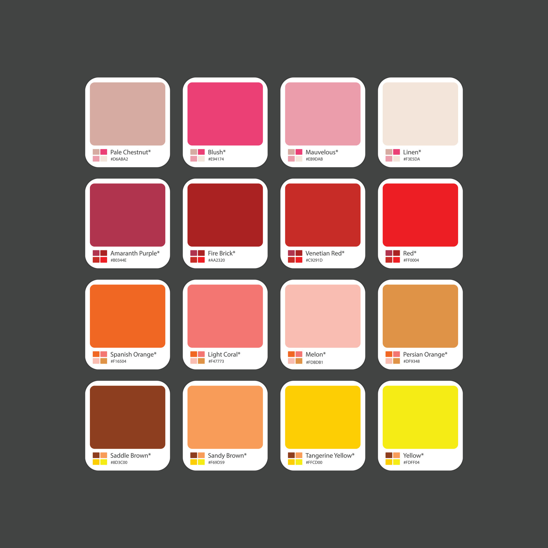 Trendy Rgb Color Combination For Ui Design With Hex Code 47756324