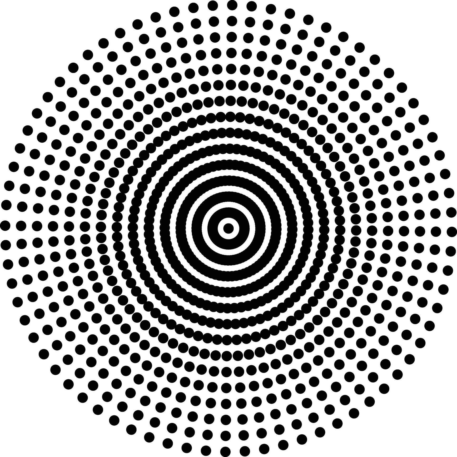 Dotted circle pattern isolated on white background illustration ...