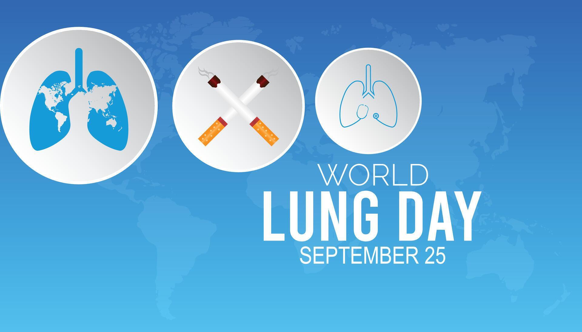 World Lung Day is observed every year on September. banner design template illustration ...