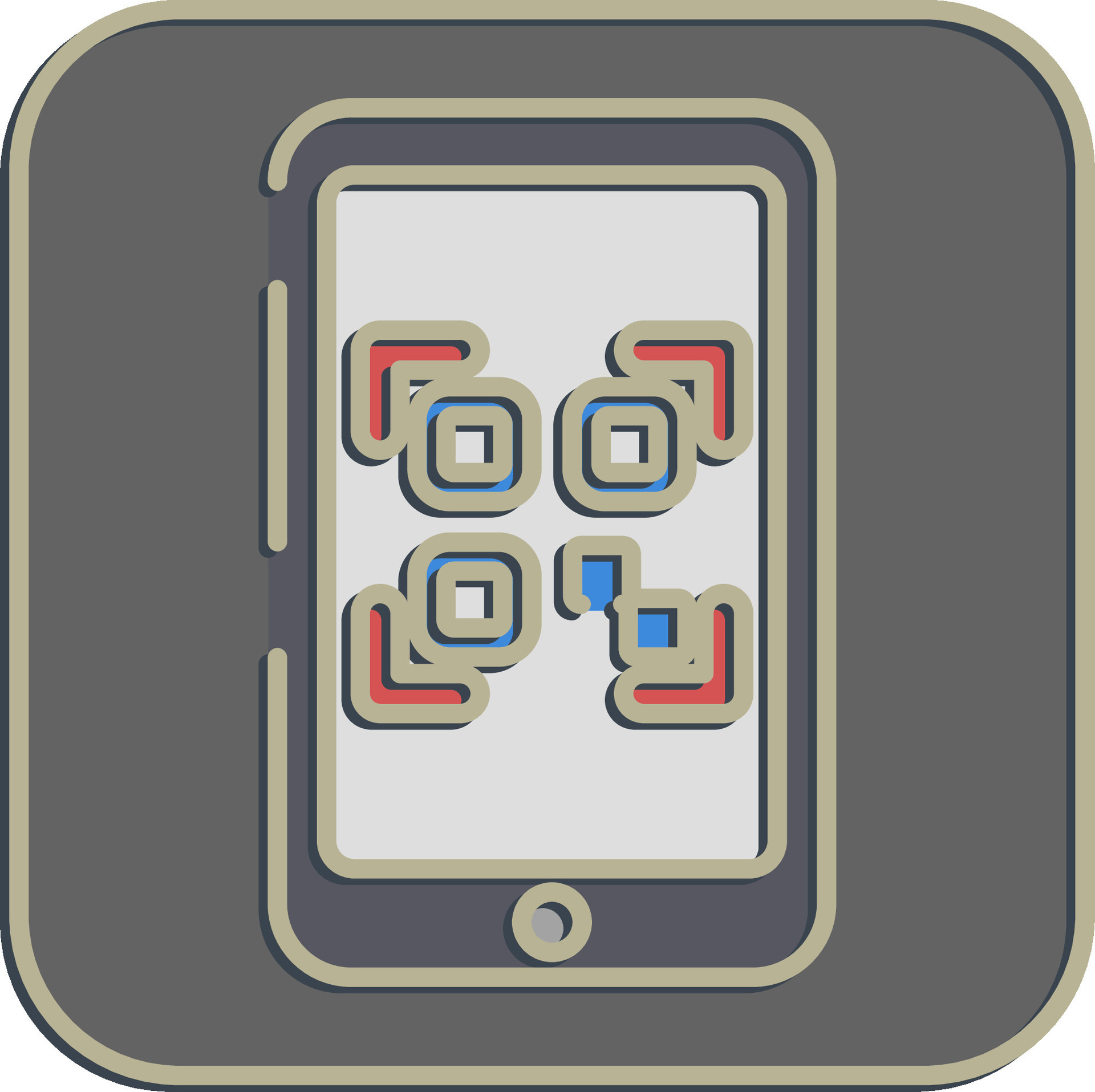 Icon qr code scanner mobile phone. Barcode and qr code elements. Icons ...