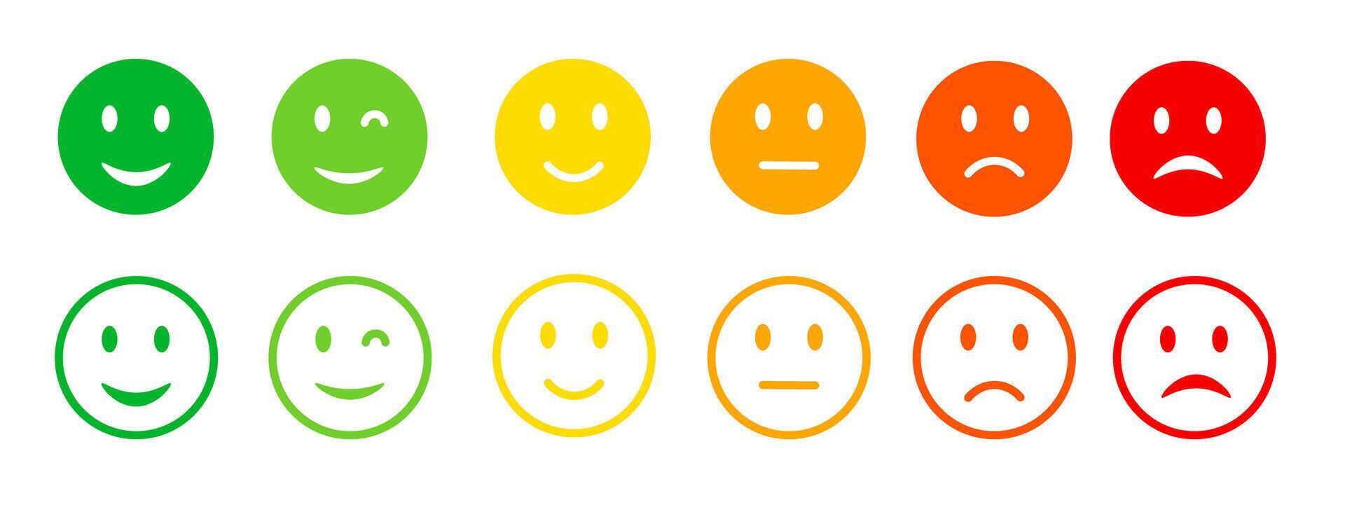 emoticons icons set. emoji faces collection. emojis flat style. happy ...