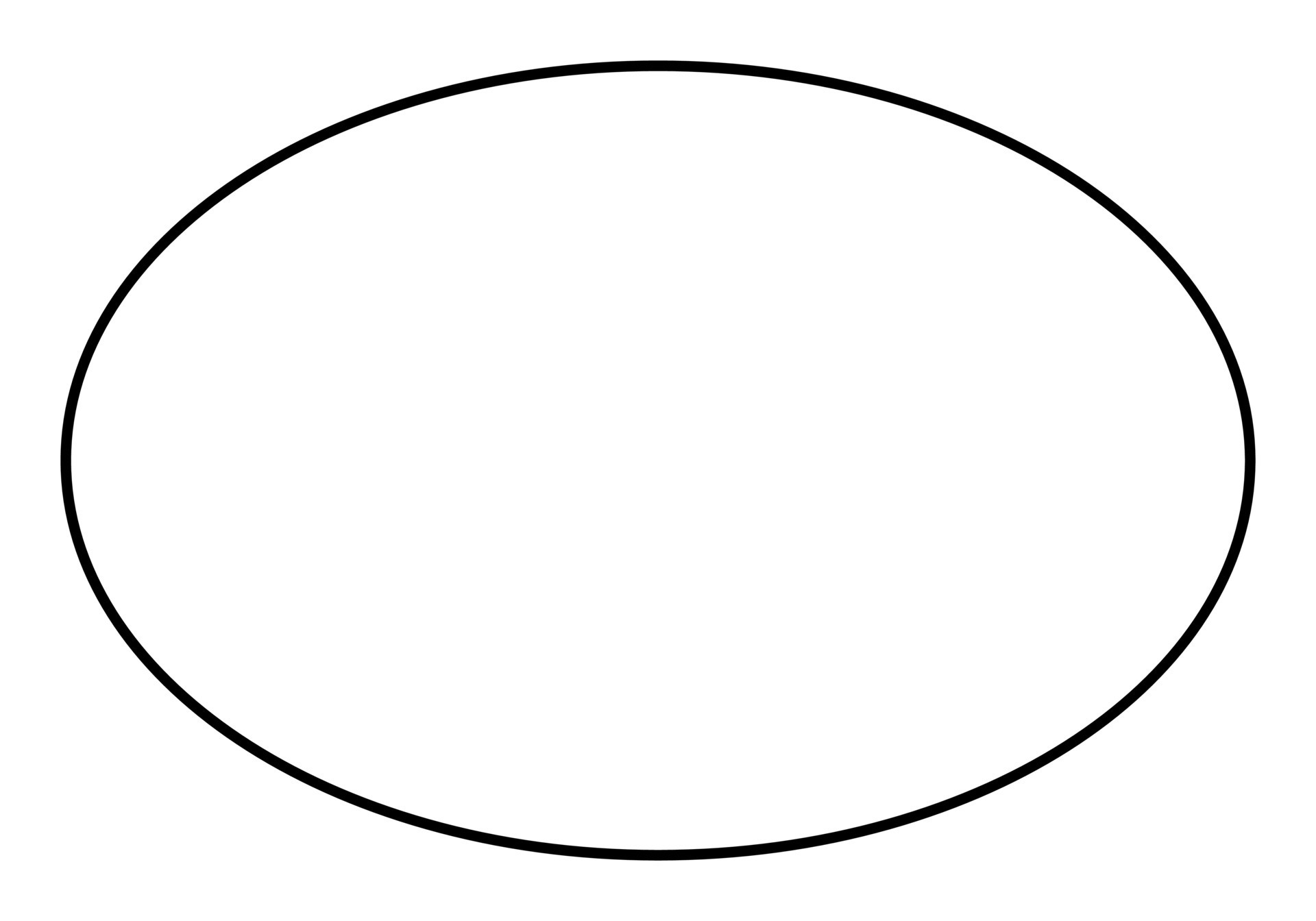 ellipse shape symbol, black and white outline illustration isolated on white background 47763123 ...