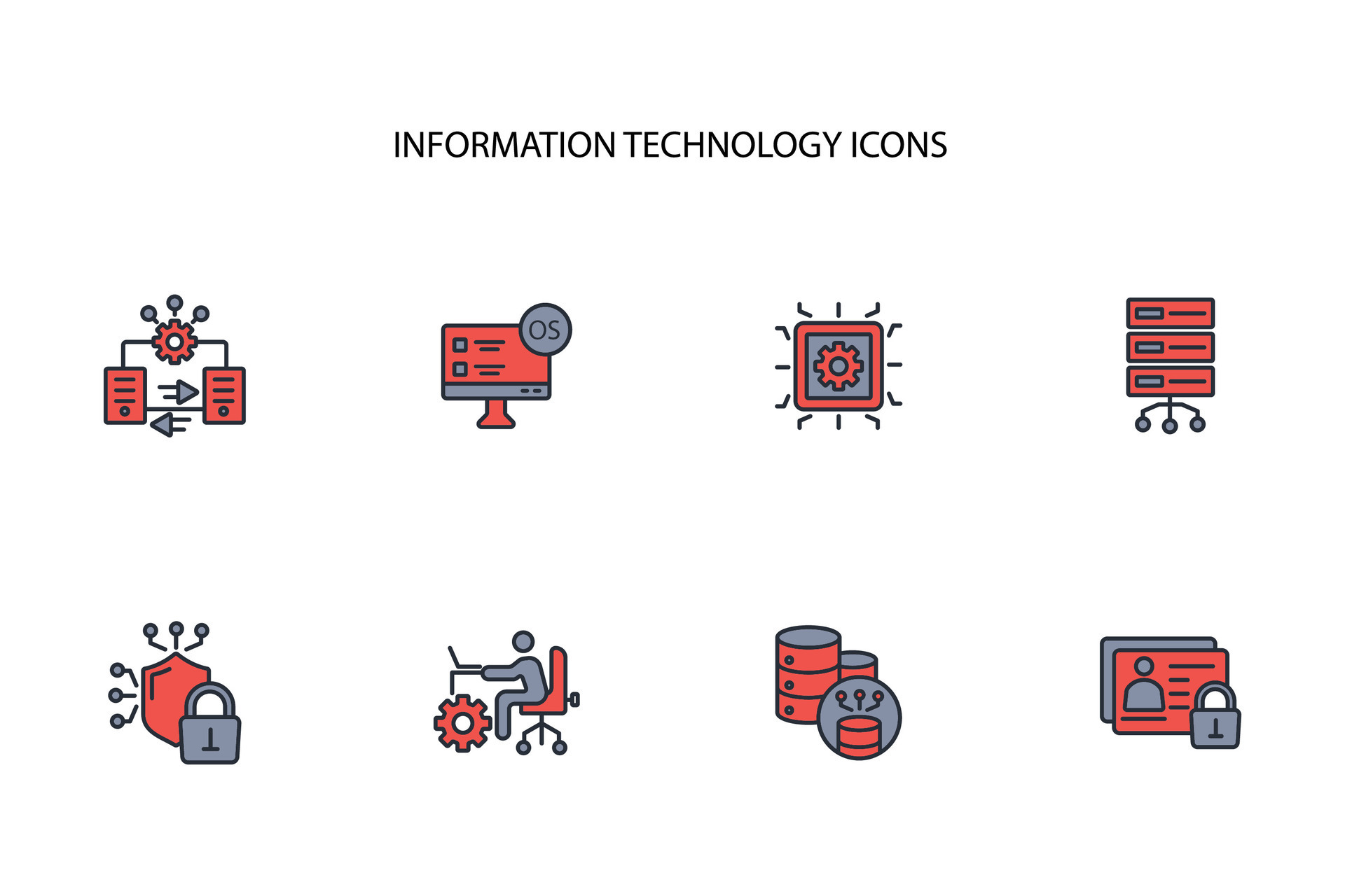 información tecnología icono establecer...editable trazo.lineal estilo ...