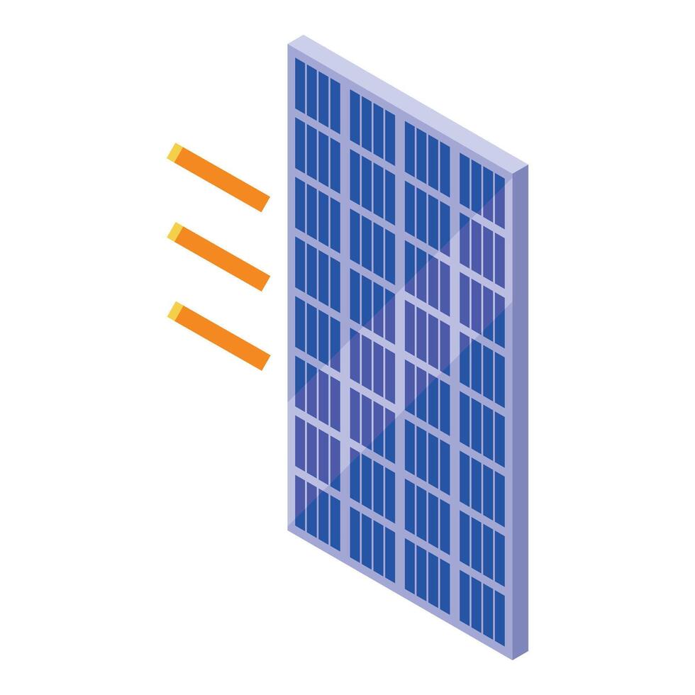 Solar panel converting sunlight into electricity isometric illustration ... Solar panel converting sunlight into electricity isometric illustration ...