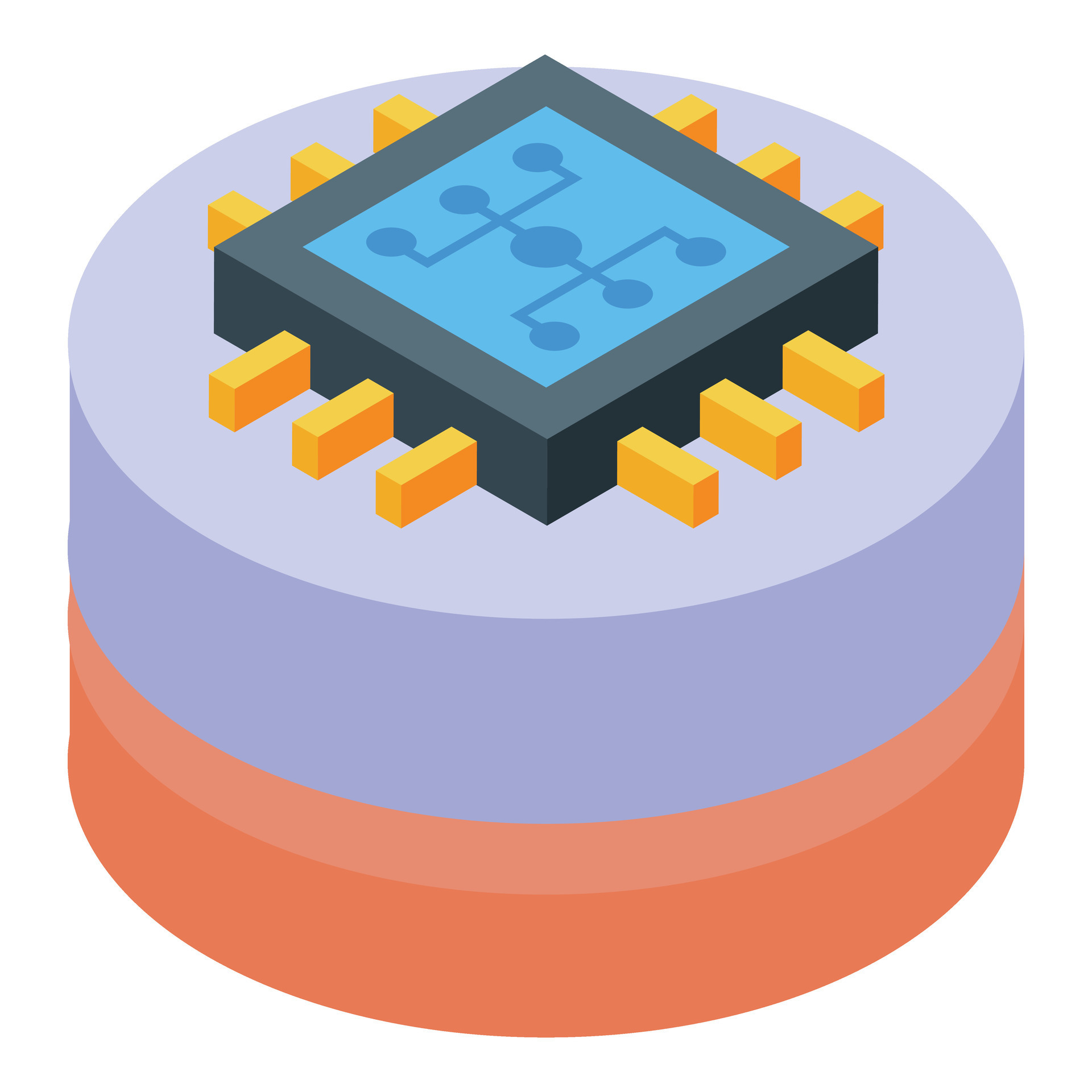 Computer Processor Chip Performing Machine Learning Operations 47786567 Vector Art At Vecteezy